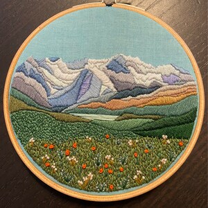 Mini Mountain Embroidery Pattern. Digital Download PDF Embroidery ...