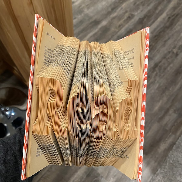 Folded Book Art- Read - Etsy