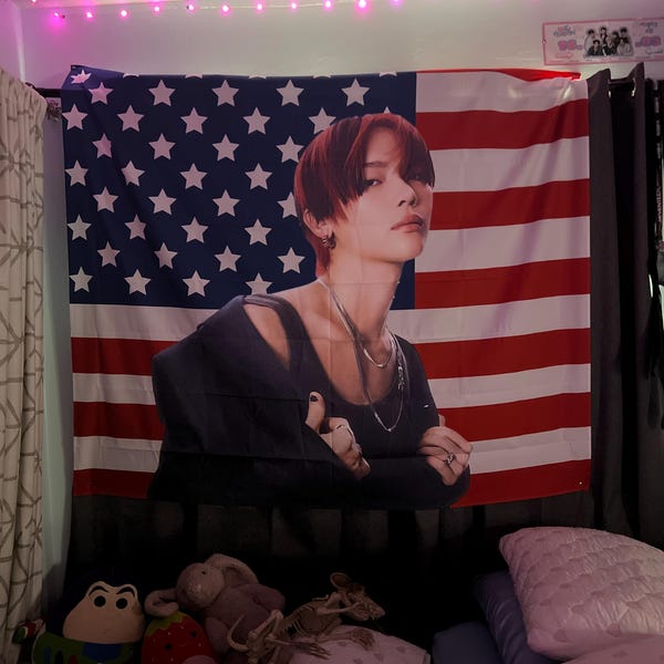 Twice Sana Stunning Visuals American Flag, Sana American Tapestry, Sana ...
