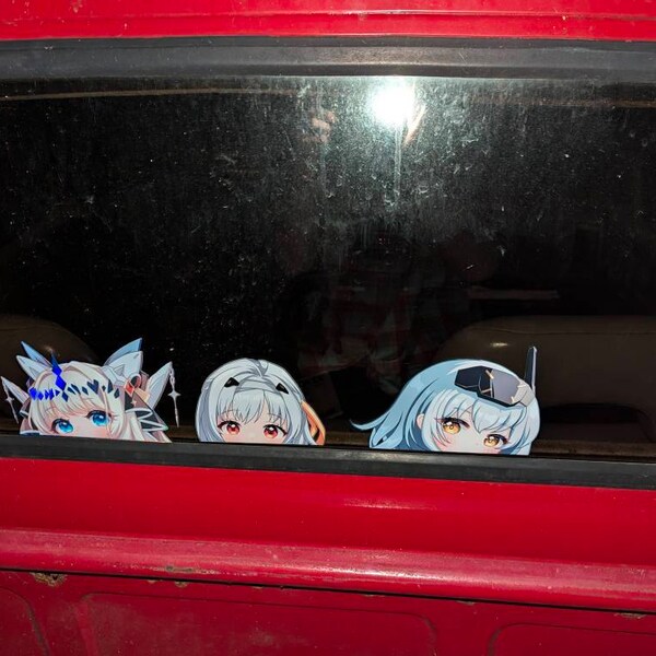 Snow White Window Peeker 6.8" Car Decal Sticker | Goddess of Victory ...