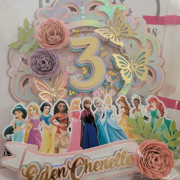 Princess Cake Topper / Princess Topper / Princess Shaker Topper ...