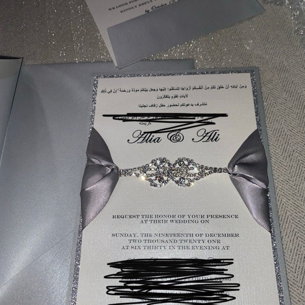 Gold and Black Glamorous Bling Wedding Invitation L Sparkling Jewel ...