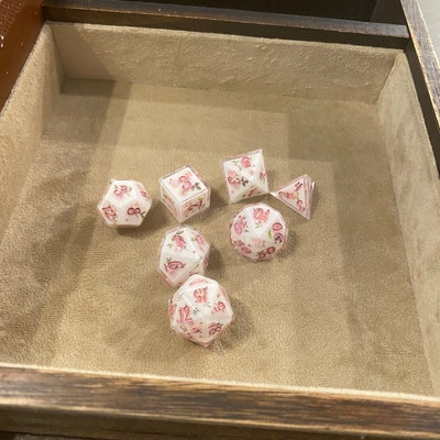 Victorian Rose Dice Set Rose Dice Floral Dice Handmade Resin Dice Set ...