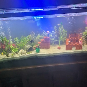 Super Mario Brothers Inspired Castle Flag for Your Desk or Aquarium 4:3 ...