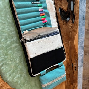 Canvas Zipper Notebook Cover for A4 Spiral Notebook, Zippered Organizer ...