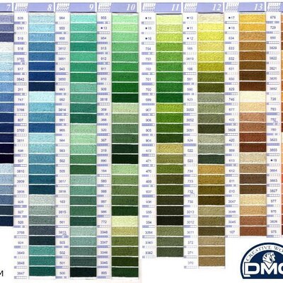 Printable DMC Thread Color Chart Tracker Inventory Sheet - Etsy