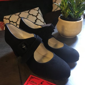 Flamenco Shoes Professionals Brand New Candor Black Leather | Etsy