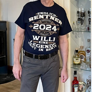Lustiges Sprüche T-Shirt Mann schwarz blau grün Halb Mensch halb ...