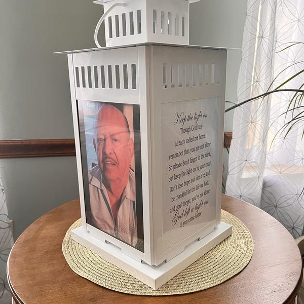 In Loving Memory, Photo Lantern, Memorial Lantern ,memorial Candle ...