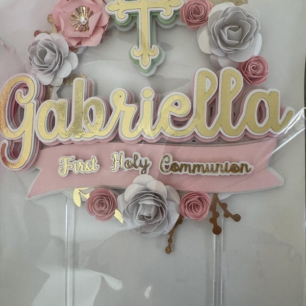 First Communion Cake Topper,holy Spirit Cake Topper, First Holy ...