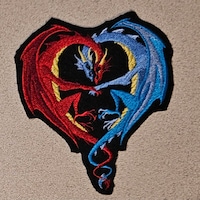 Red Demon Devil Wings Iron on Embroidery Patch Mtcoffinz Pair Choose ...