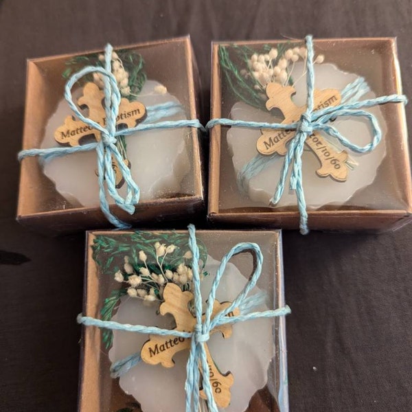 Handmade Baptism Scented Soap Favors, First Communion Soap Favors, Baby ...
