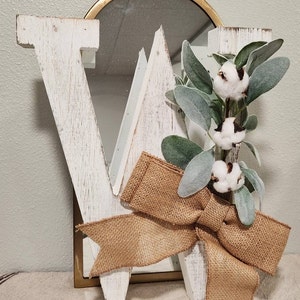 Rustic Farmhouse Wall Decor, Free Standing Whitewashed Letter, Wall ...