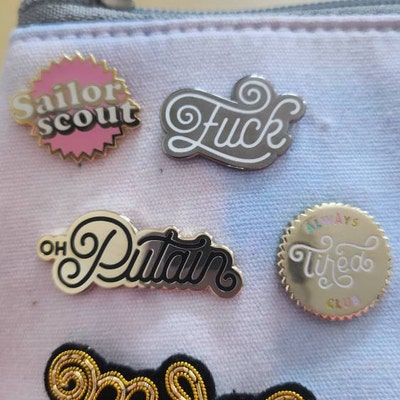 Celestial Multicolor Moon Pin Rainbow Gold Cute Happy Moon Brooch Space ...