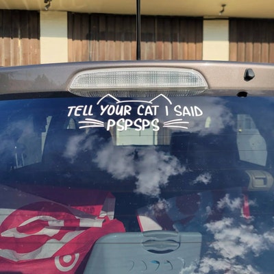Tell Your Cat I Said PSPSPS Vehicle Lettering Bumper - Etsy