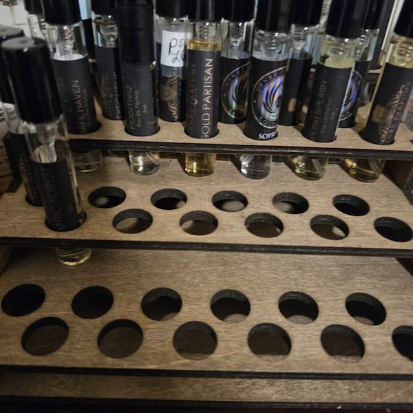 Tiered Sample Vial Display for Perfume Oil | Essential Oil 1.5ml | .05 ...