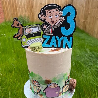 Mr Bean Themed Cake Topper Set Birthday / Personalised / Custom ...