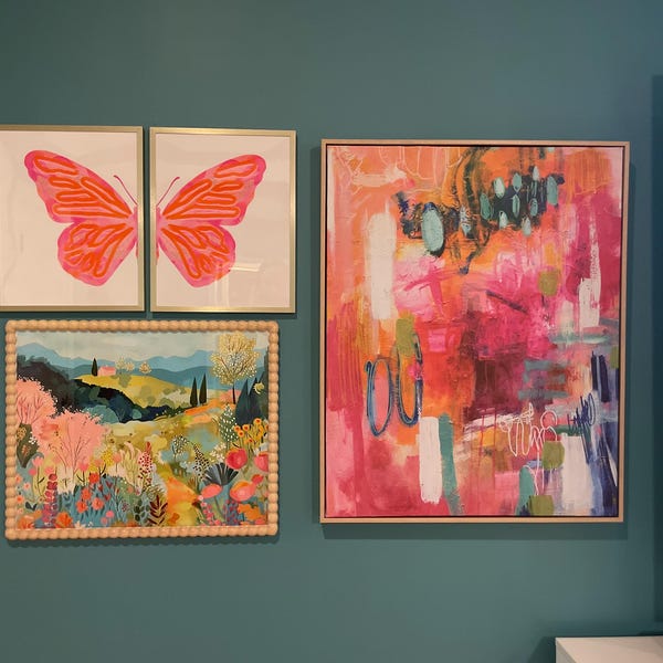 Jungle Animals Vibrant Wall Art Set of 3, Abstract Maximalist Print ...