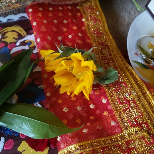 Handmade Hindu Puja Cloth, Diwali, Navratri Pooja Kapda - Etsy