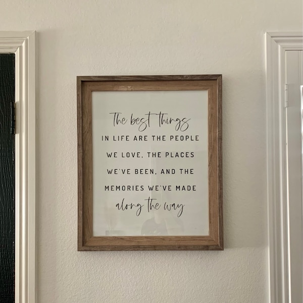The Best Things in Life Poster Print Inspirational Quote, Positive ...