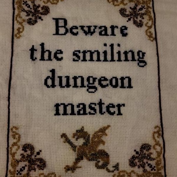 Beware the Smiling Dungeon Master - Nerdy Geek Cross Stitch Pattern ...