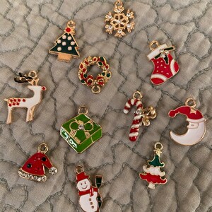 Enamel Christmas Charms Colorful Assortment of Holiday Jewelry - Etsy