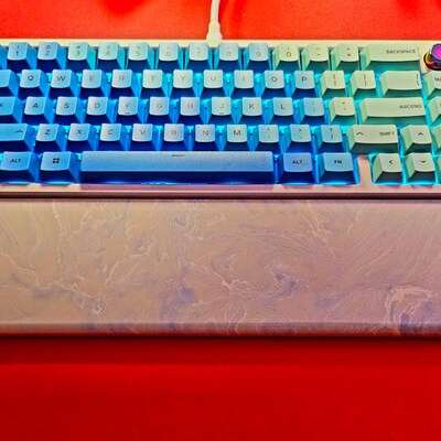 African Padauk Wood Ergonomics Keyboard Wrist Rest Artisan Engrave ...