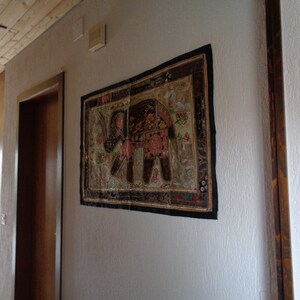 Yellow Vintage Patchwork Wall Decor Tribal Textiles Bohemian - Etsy