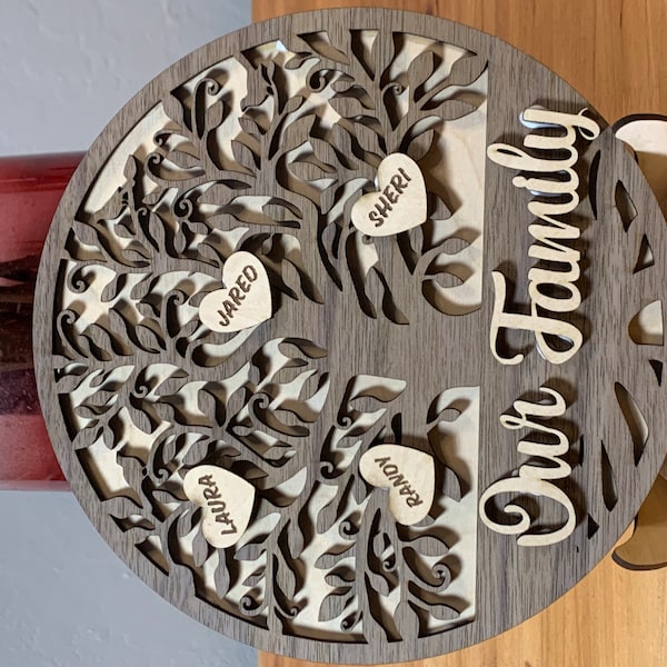 Family Tree Laser Cut Svg Files, Vector Files for Wood Laser Cutting - Etsy