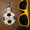 Soccer Keychain, Soccer Key Fob, Custom Soccer Tag, Soccer Monogram ...