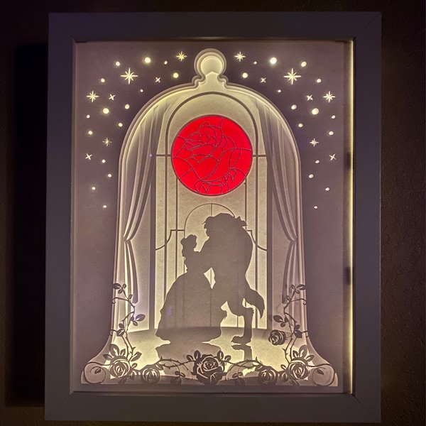 Beauty and the Beast, Princess Belle, Princess Decor, Lightbox Lighted ...