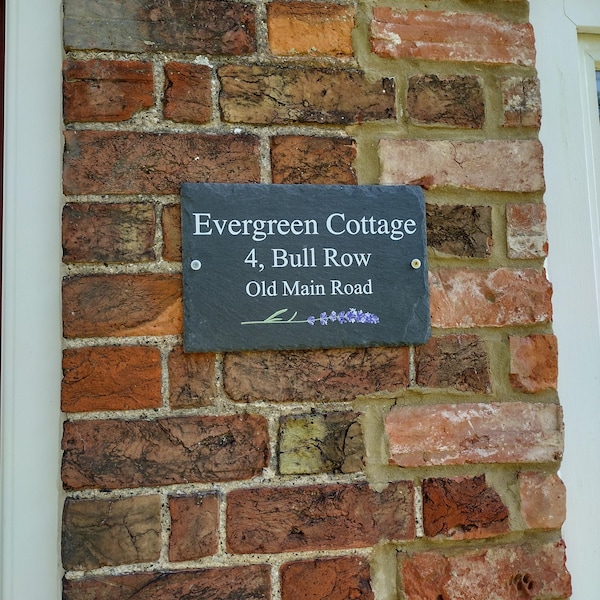 Rustic Lavender Slate House Sign Farmhouse Plaque Door Number - Etsy