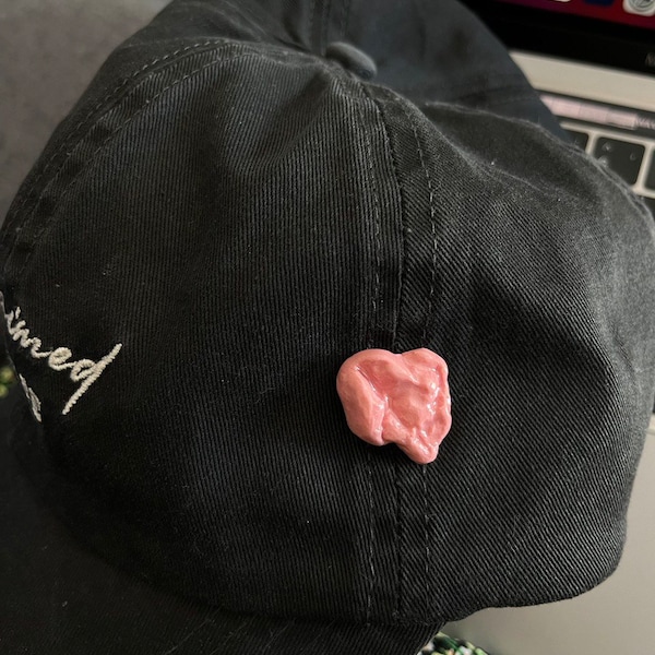 Chewing Gum Pins, Pink Porcelain. Bubble Gum Food Jewel. Candies Sweets ...