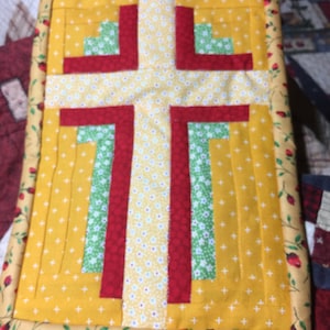 Log Cabin Cross Mug Rug Pattern - Etsy