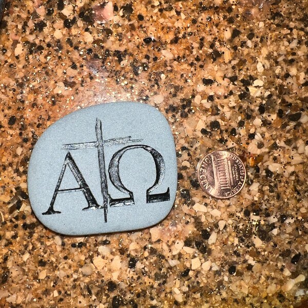 REVELATION- Alpha and Omega Stone (1 Stone) - Etsy