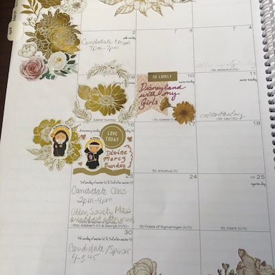 Catholic Planner Stickers Sampler Sheet: Confession / Fast / Abstinence ...