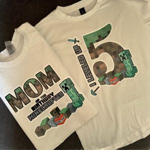 Minecraft Birthday Shirt 9 - Etsy