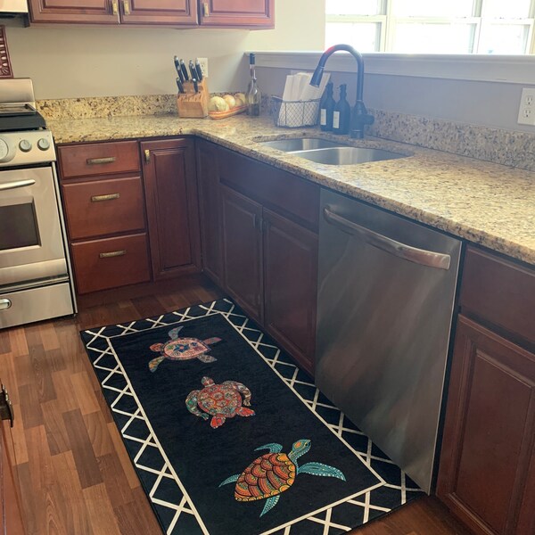 Tortoise Turtle Non-slip Washable Kitchen Rug Mat - Etsy