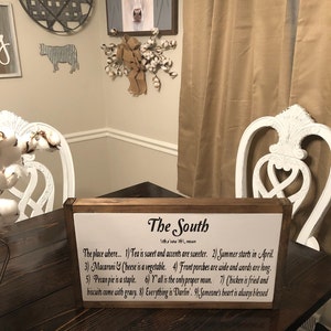The South Painted Wood Sign Modern Farmhouse Sign Wood Sign Saying ...