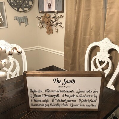 The South Painted Wood Sign Modern Farmhouse Sign Wood Sign Saying ...