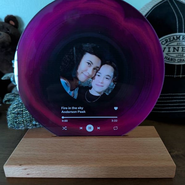 Personalized Vinyl Record With Photo - Acrylic Song Plaque ...