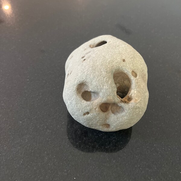 7oz Genuine HOLEY HOLED STONE Natural Indent Void Hole Indentation ...
