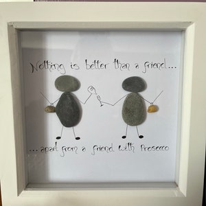 Personalised True Friends Pebble Art Frame. Friendship, Besties, Best ...