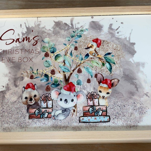 Eucalyptus Tree With Australian Animals | Christmas Keepsake Box | 3 ...