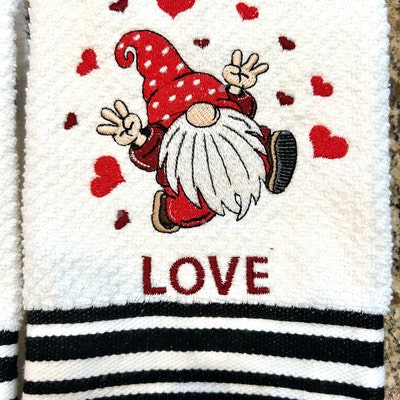 Valentine Gnome Embroidery Design, Happy Valentine's Day Embroidery ...
