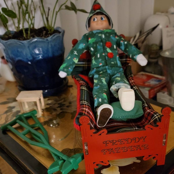 Personalized Christmas Elf Doll Bed, Elf Doll Furniture, Elf Prop, Elf ...