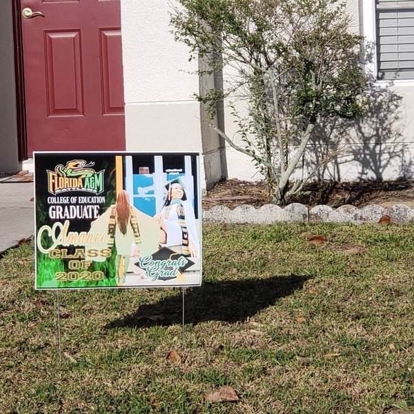 FAMU GRADUATION LAWN Sign Personalized Graduation Lawn Sign Customized ...