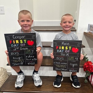 2-in-1 Reusable Back to School Sign, First & Last Day of School Sign ...