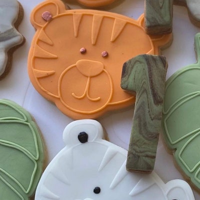 Tiger Cookie Cutter and Embosser, Jungle Cookie Cutter, Fondant ...