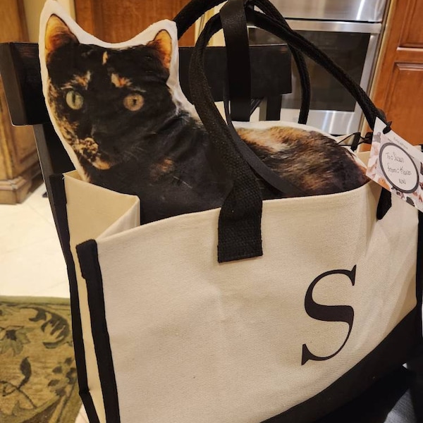 Custom Cat-shaped Throw Pillow, Personalized Cat Cushion, Custom Pet ...